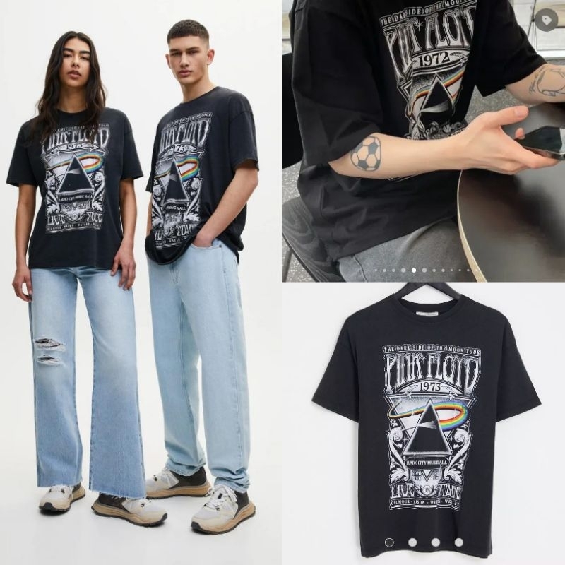 Jual Pull n Bear Pink Floyd T shirt UNISEX | Shopee Indonesia