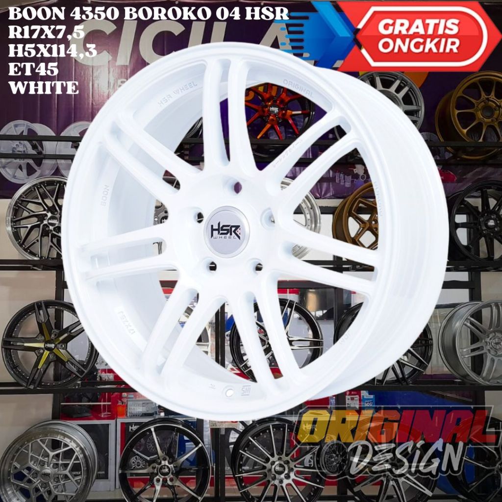 Jual Velg Mobil XPANDER , RUSH , TERIOS , CIVIC , HSR BOON RING 17 R17 WHITE | Shopee Indonesia