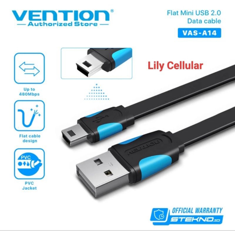 Jual Kabel Data Mini 5Pin USB2.0 Vention A14 1 Meter | Shopee Indonesia