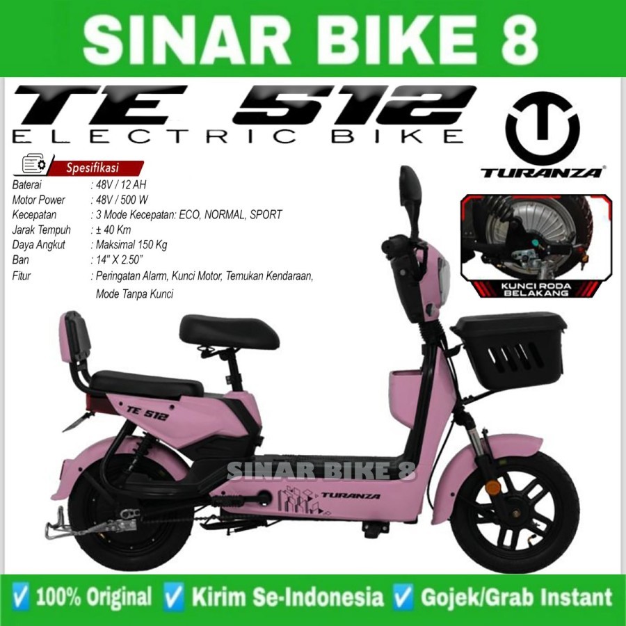 Jual Sepeda Listrik TURANZA TE 512 Electric E-Bike 500 Watt | Shopee ...