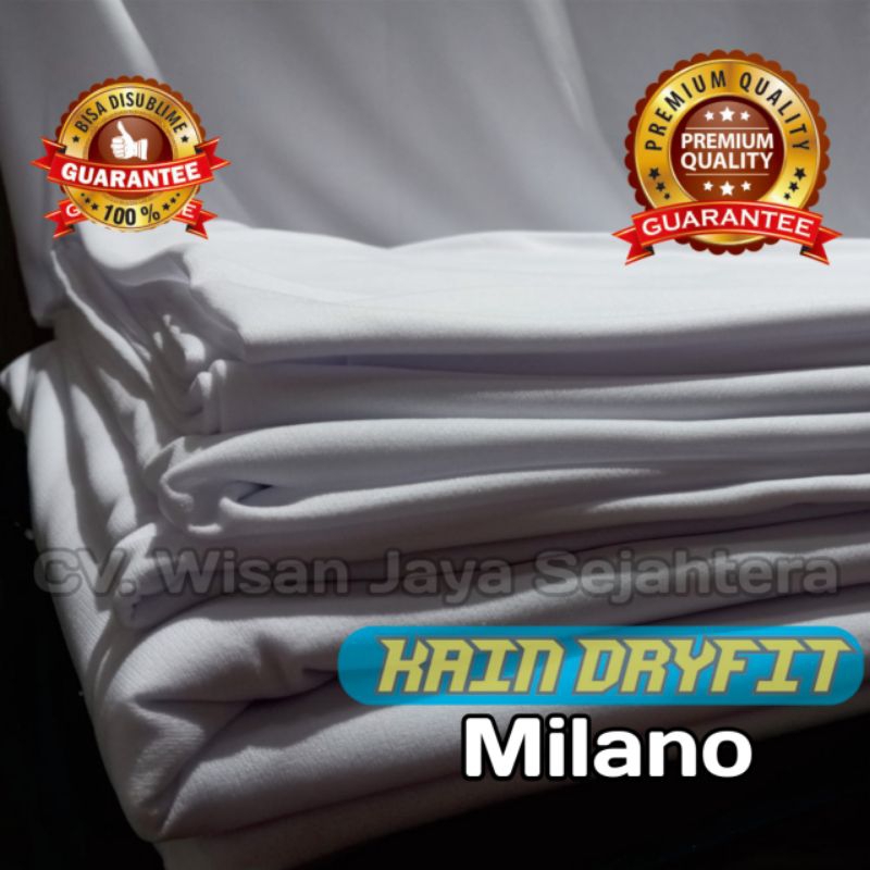 Jual Bahan Kain Jersey Dryfit Milano Warna Putih Kiloan (Nyarung ...