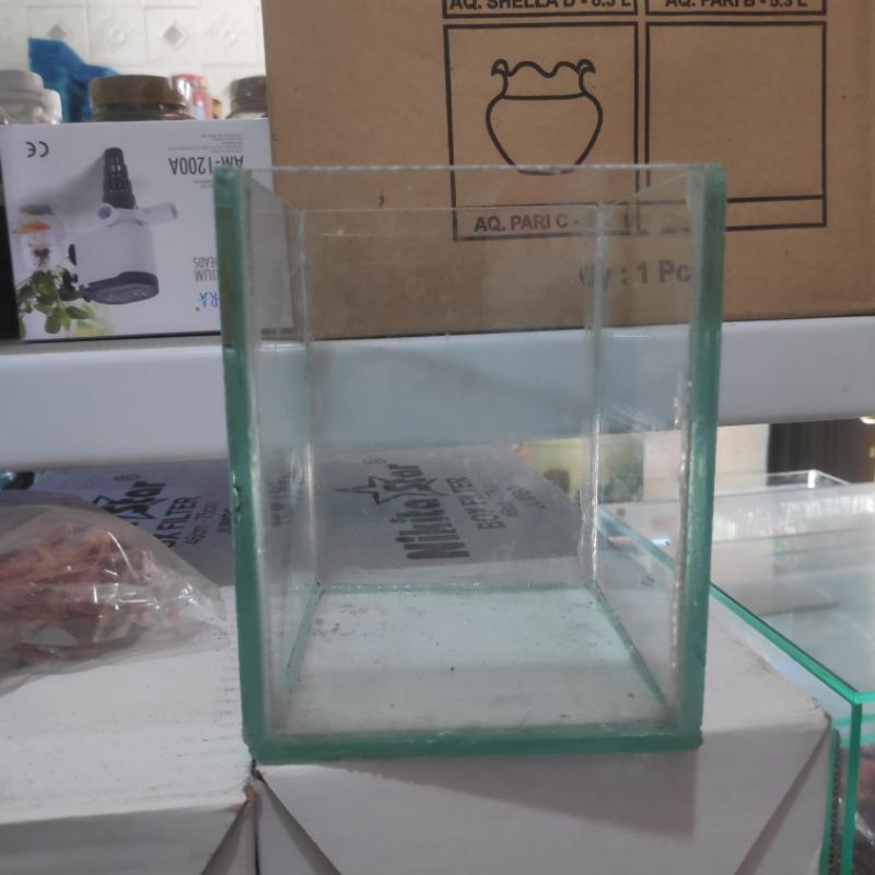Jual Soliter Cupang 10x10x12 cm Aquarium Kaca | Shopee Indonesia