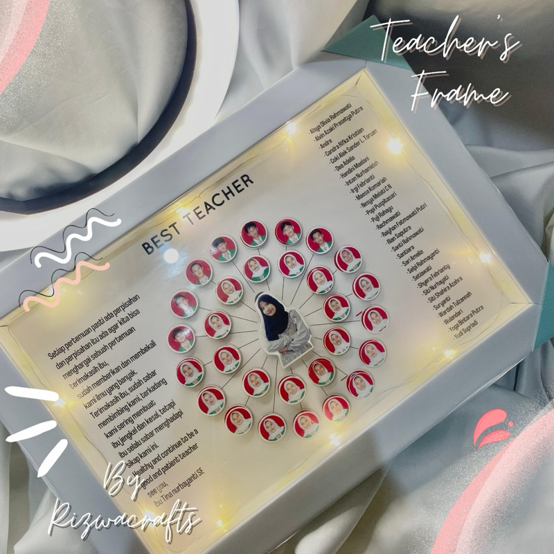 Jual Frame guru/ hadiah siswa/ hadiah kelas/ hadiah kelulusan/ hari ...