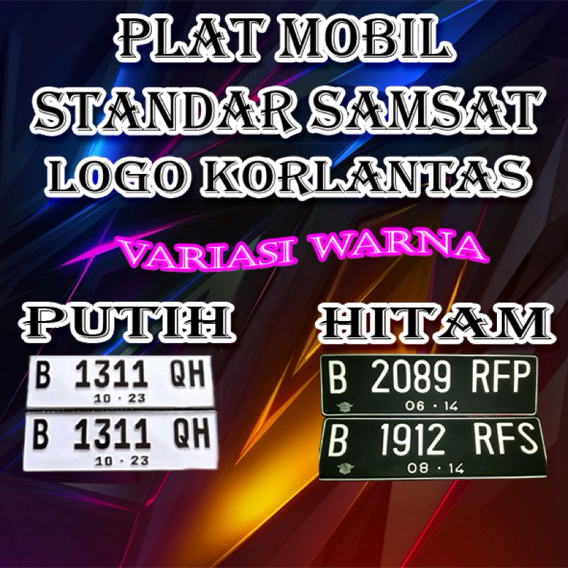 Jual PLAT MOBIL STANDAR SAMSAT | Shopee Indonesia