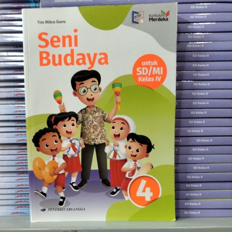Jual Seni Budaya Kelas 4 SD Penerbit Erlangga Kurikulum Merdeka | Shopee Indonesia