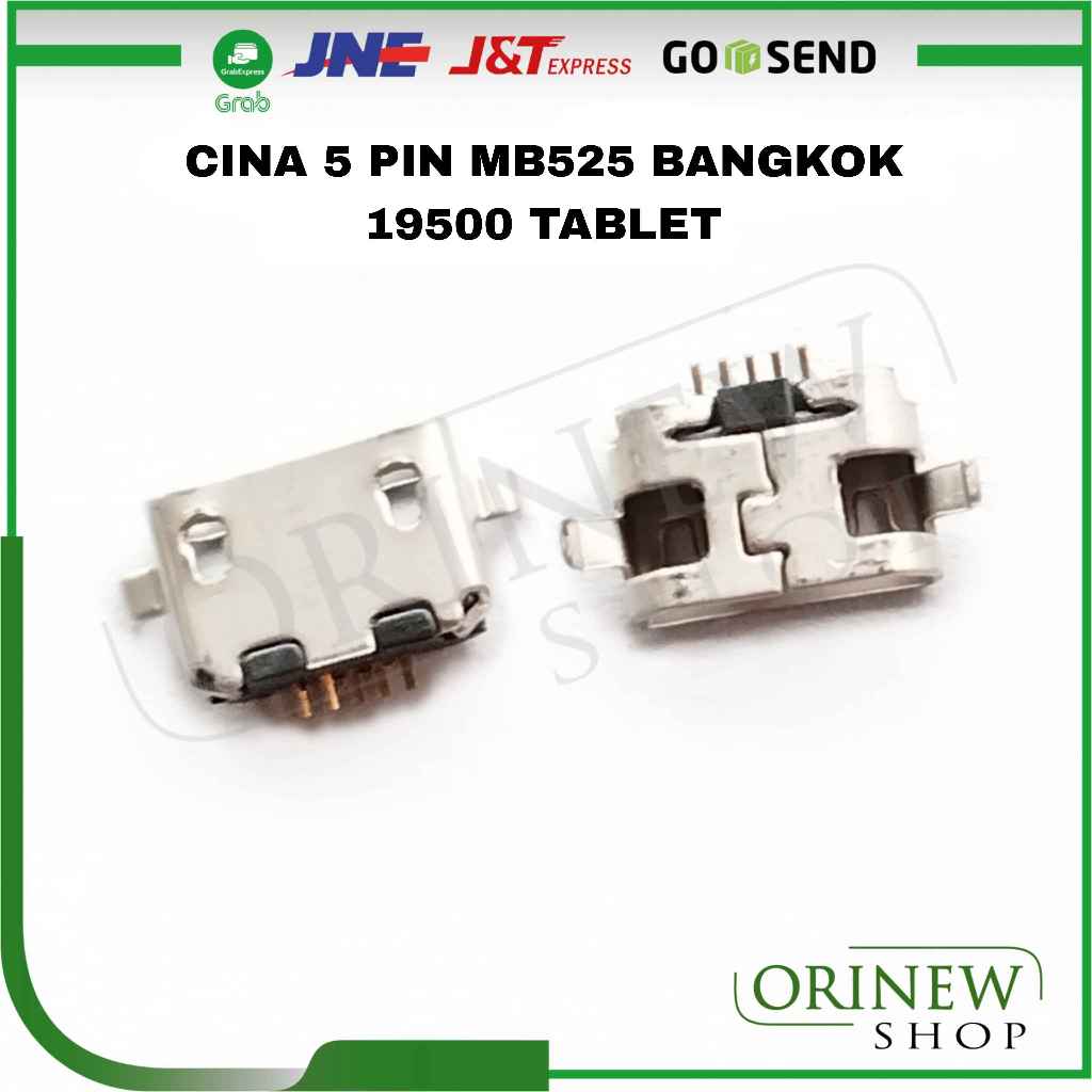 Jual Cina 5 Pin Mb525 Bengkok 19500 Tablet Connector Charger Konektor ...