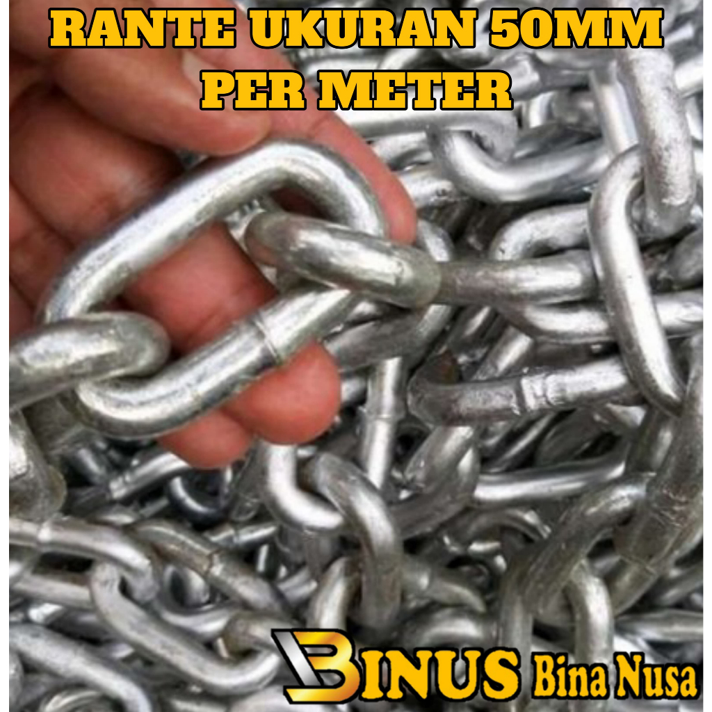 Jual TERMURAH!! Rantai Kapal 50MM Rante Besi Gembok Pagar Serbaguna ...