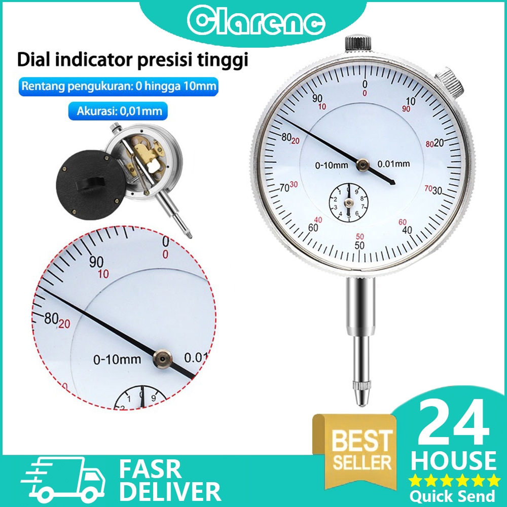 Jual Dial Indicator 0 - 10mm Kuping Dial Gauge Jarum Indikator Ukur ...