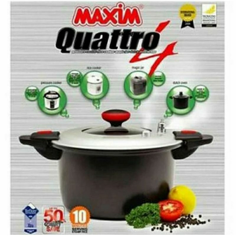 Jual Maxim QUATTRO Panci Serbaguna 6 Liter Pressure Cooker 4in1 24 cm ...