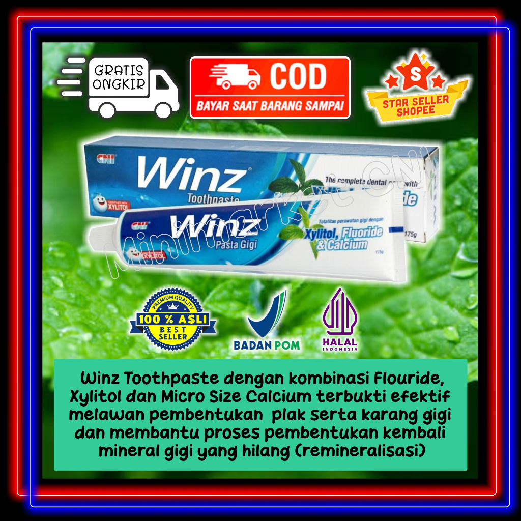 Jual Winz Toothpaste 175gr - Pasta Gigi Xylitol Penghilang Bau Mulut ...