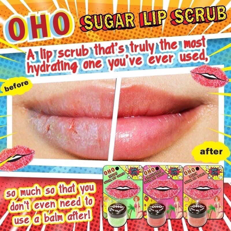 Jual OHO Sugar Lip Scrub Asli Thailand | Shopee Indonesia