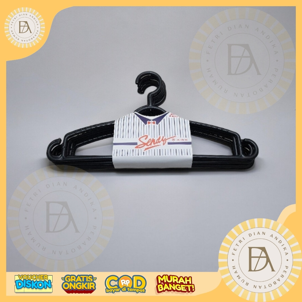 Jual Hanger Sendy Anak Hitam Per 12 PCS | Shopee Indonesia