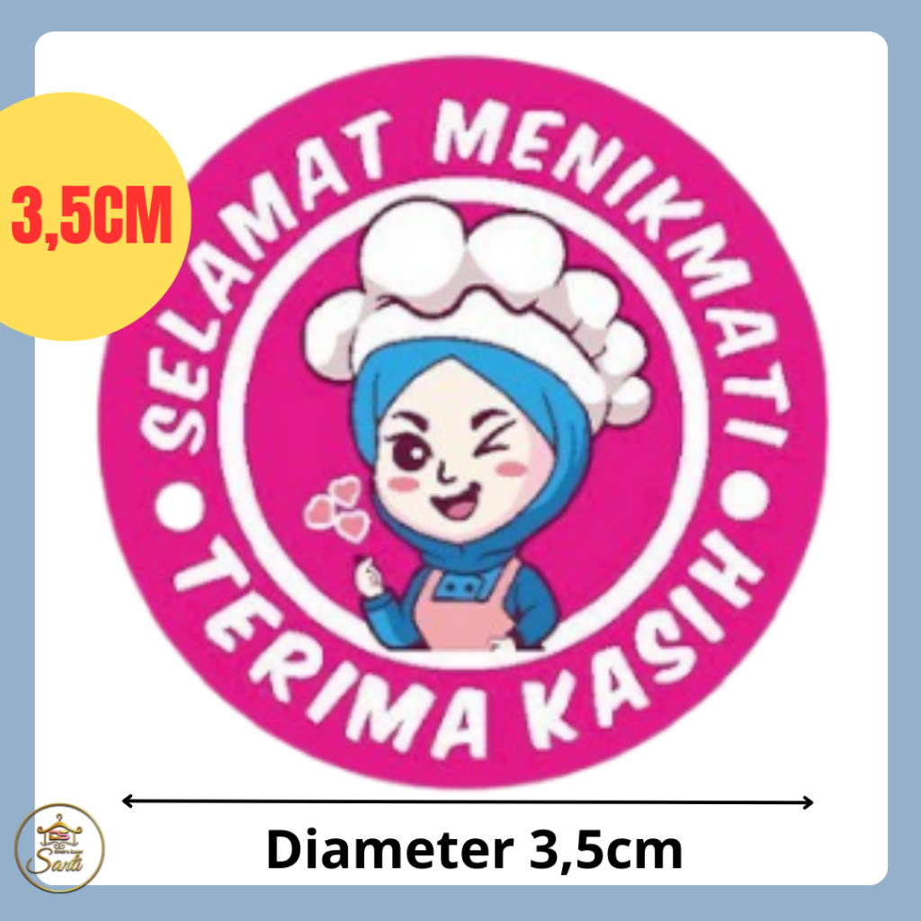Jual JUMBO 1 Roll Isi 500 Pcs STICKER SELAMAT MENIKMATI 3.5 Cm, STICKER ...