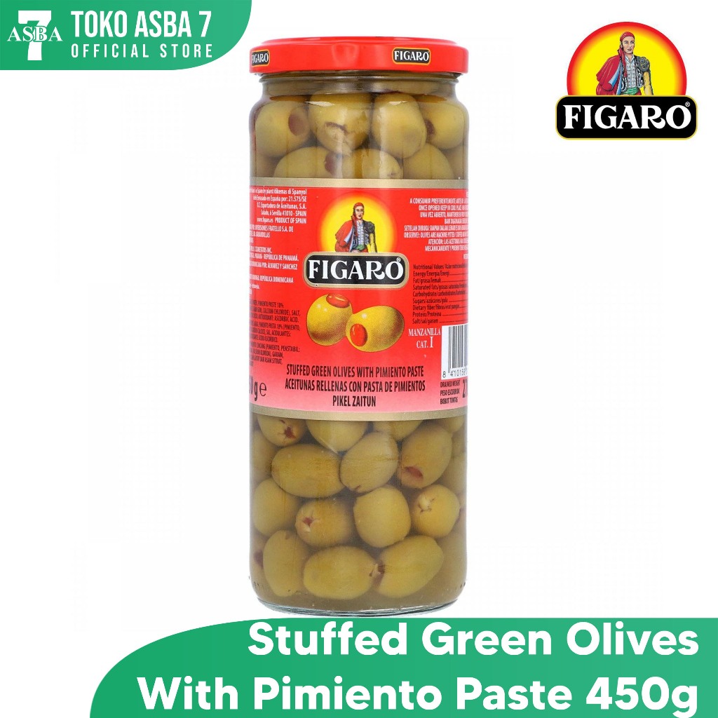 Jual FIGARO STUFFED GREEN OLIVES 450G | Shopee Indonesia