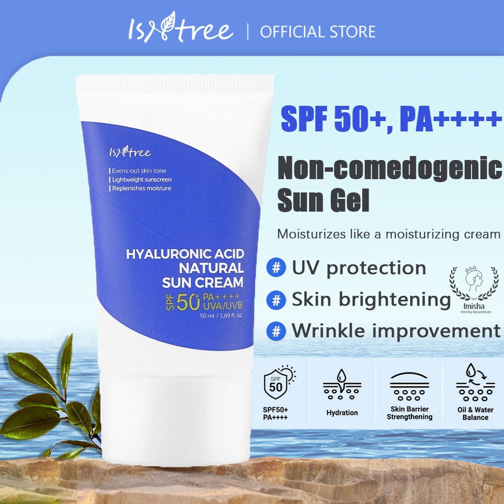 Jual ISNTREE HYALURONIC ACID NATURAL Watery Sun Gel SPF 50+ / PA++++Sun ...
