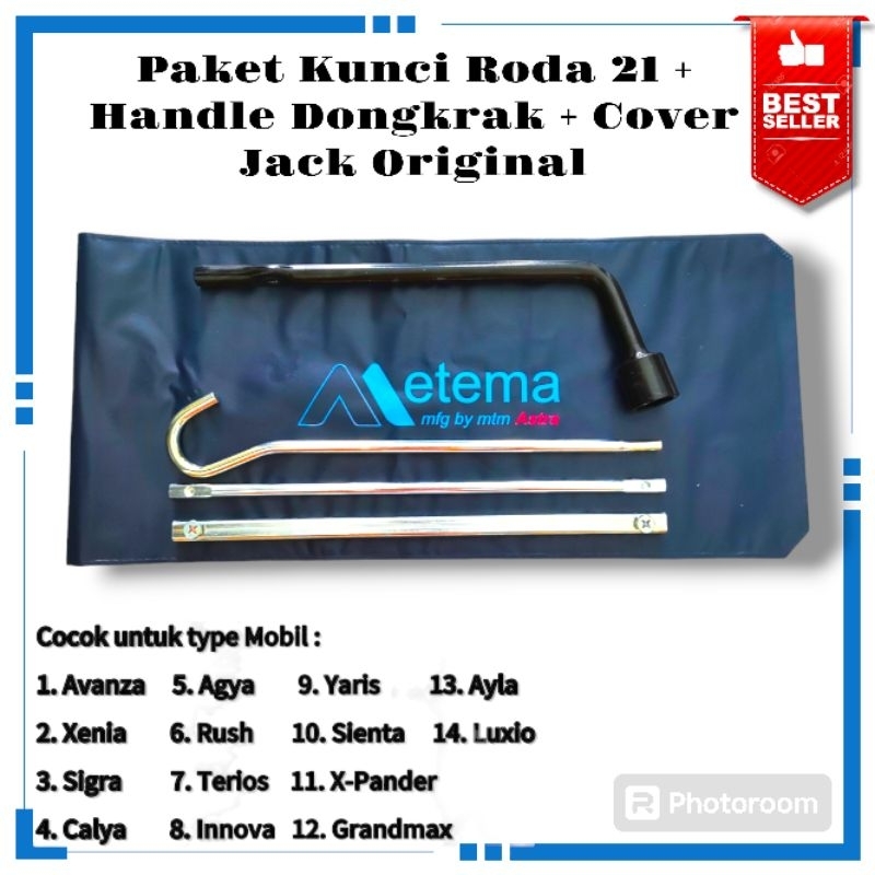 Jual PAKET KUNCI RODA 21 MM HANDLE DONGKRAK & COVER JACK ORIGINAL ...