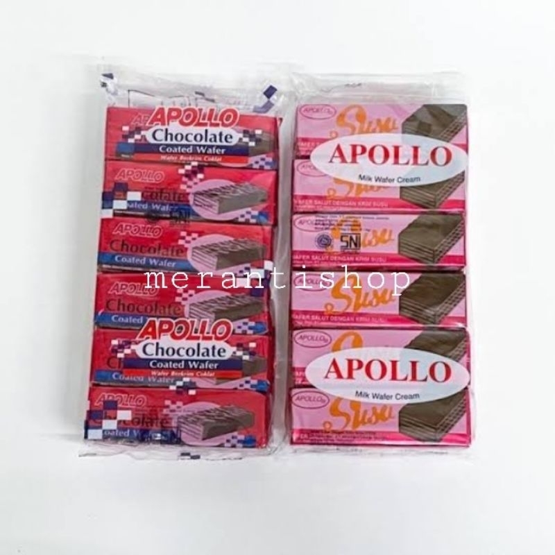 Jual APOLLO CHOCOLATE / COATED WAFER / PACK 12'S X 12GR / BISCUIT ...