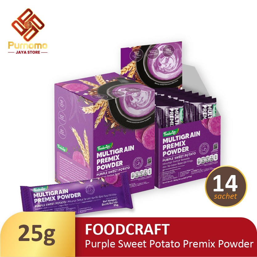 Jual Foodcraft Multigrain Premix Powder 25g 14 Sachet Rasa Purple Sweet ...
