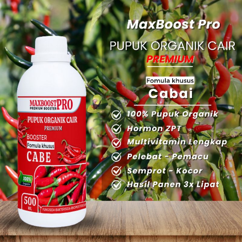 Jual Maxboost Pupuk Organik Cair Tanaman Cabai 500mL POC Kompos, Booster Cabai, Hormon Cabai ...