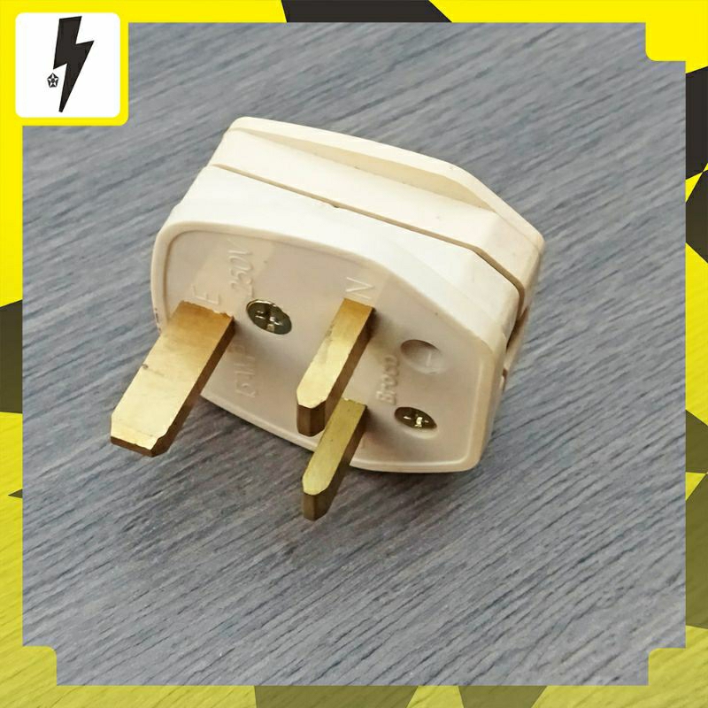 Jual Steker Fuse Broco Colokan Stop Kontak Kaki 3 Pin AC | Shopee Indonesia