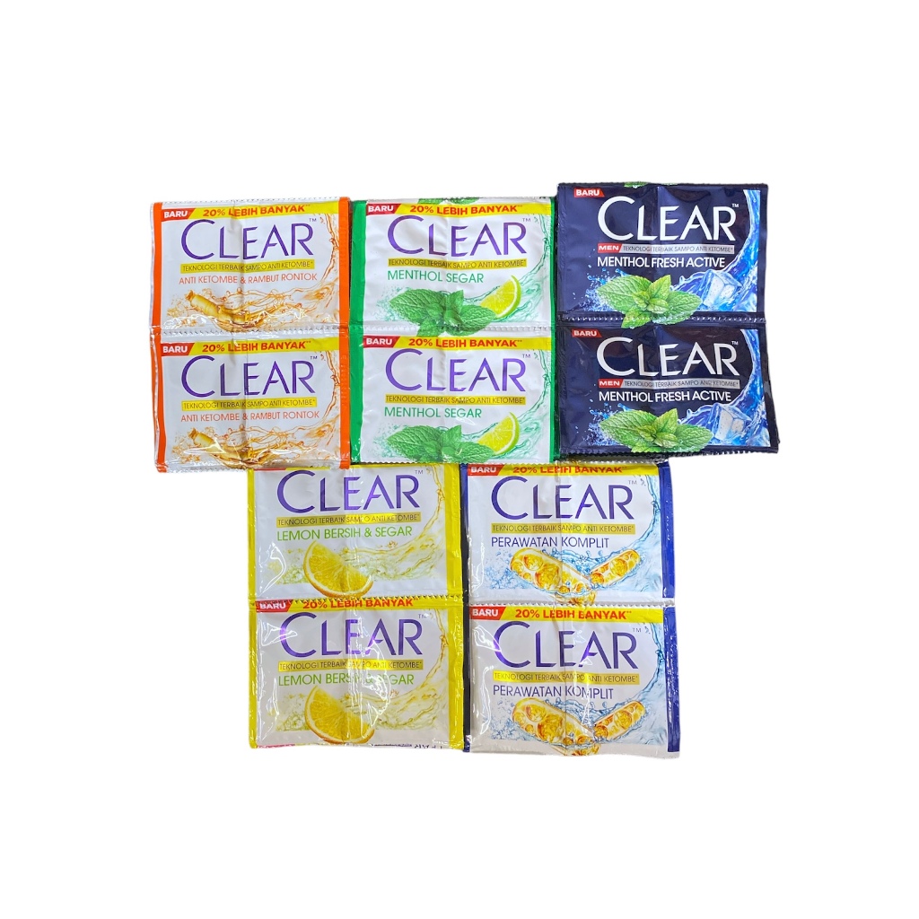 Jual Clear Shampo Renteng Isi 12pc Sachet Shampo Clear Renceng All ...