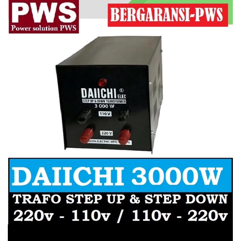 Jual Trafo Step up step down 220v - 110v Daiichi Nagoya 3000w | Shopee ...