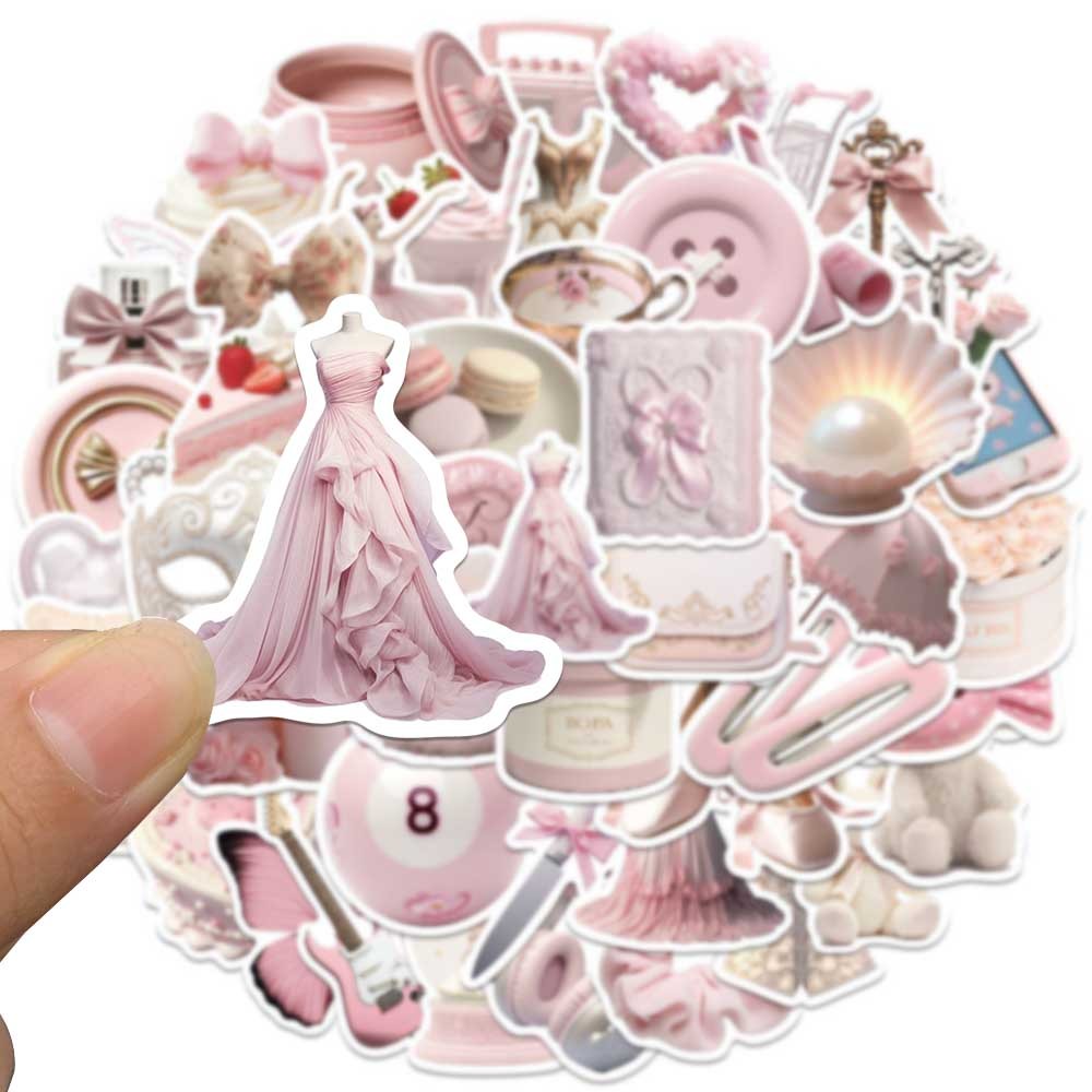 Jual [50 PCS]Stiker Aesthetic Balet Pink Girly Stiker Pack Vinyl Anti ...