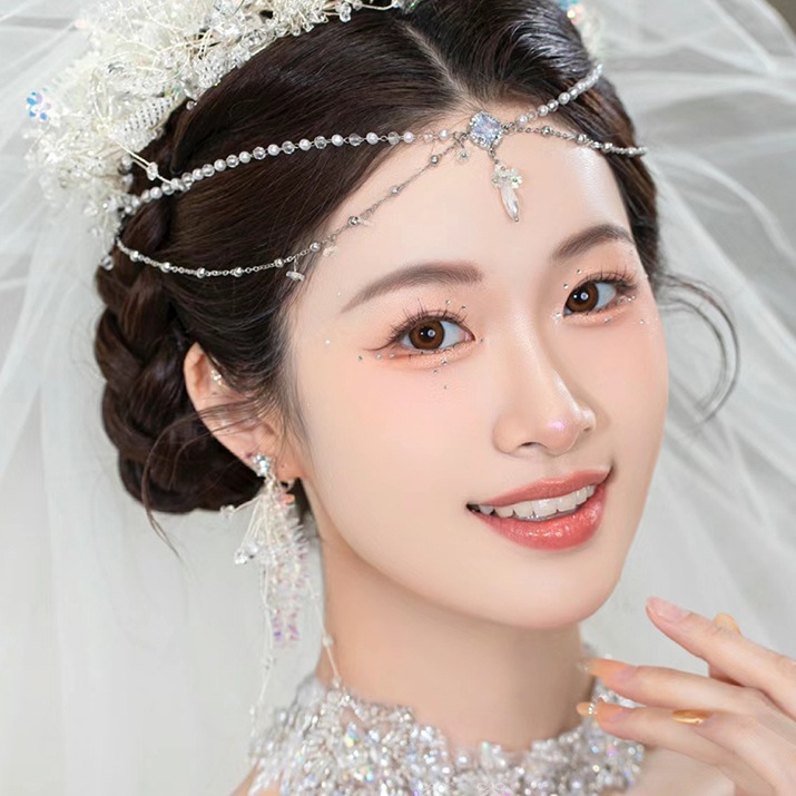 Jual 【Harga super murah】YADORNOS Rantai Topi Baja Rambut Perhiasan ...