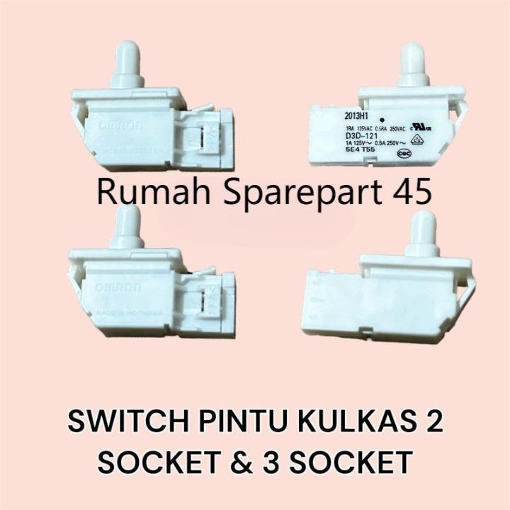 Jual SWITCH PINTU KULKAS 2 SOKET 3 SOKET / SAKLAR PINTU KULKAS 2 SOCKET ...