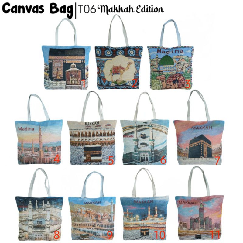 Jual Makkah Tote Bag Tas Tote edisi Mekah Madinah Import best seller ...