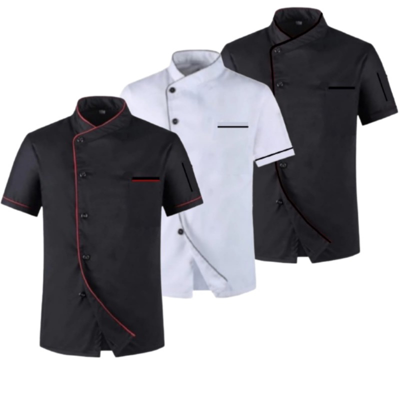 Jual Baju Koki Chef Jacket Lengan Pendek Pria Wanita | Shopee Indonesia