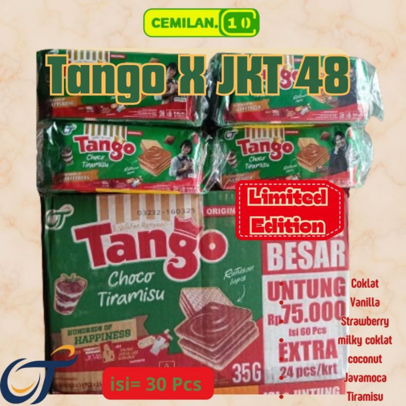 Jual Wafer Tango X JKT48 LIMITED EDITION Tiramisu 30 Pcs | Shopee Indonesia