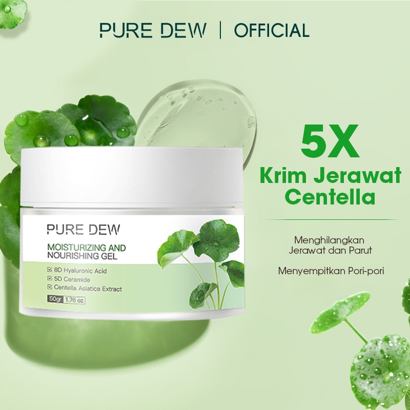 Jual PURE DEW 5X Ceramide Centella Asiatica Anti-Acne Perawatan Wajah Gel Moisturizer 50gr Skin ...