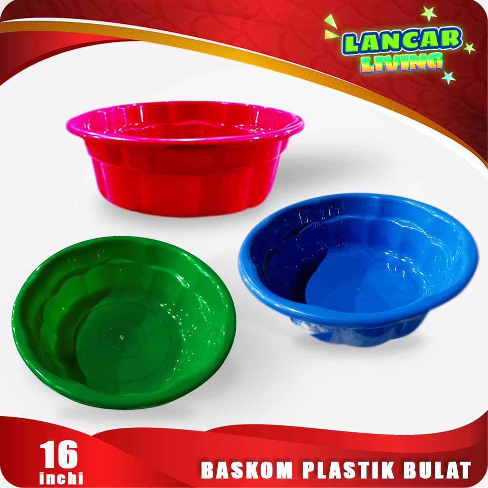 Jual BASKOM PLASTIK BULAT BASKOM SERBAGUNA 16 INCH SUPER | Shopee Indonesia