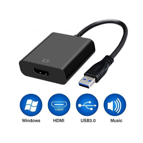 Jual Converter USB A 2.0 3.0 to HDMI Adapter Laptop Ke Projector Best ...
