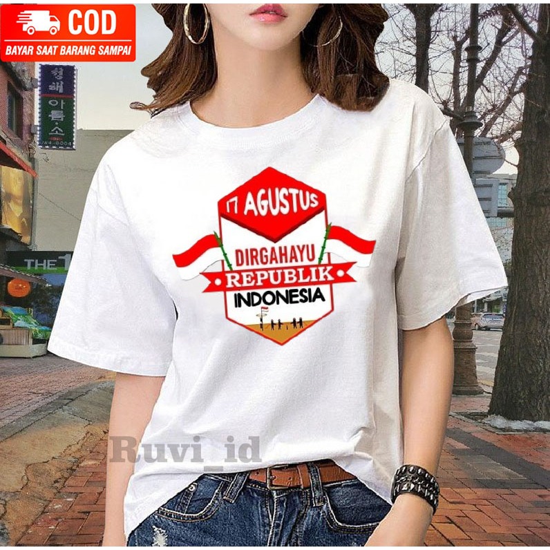 Jual Kaos Kemerdekaan 2025 Baju Oblong Wanita Merdeka Kekinian Atasan ...