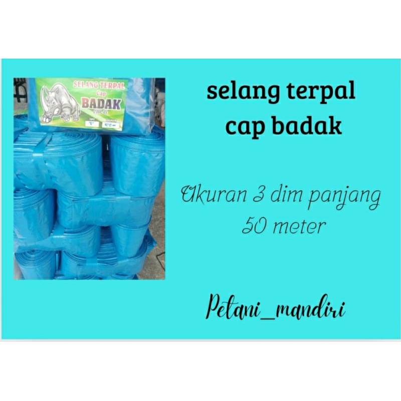 Jual selang terpal cap badak ukuran 3 dim 50 meter | Shopee Indonesia