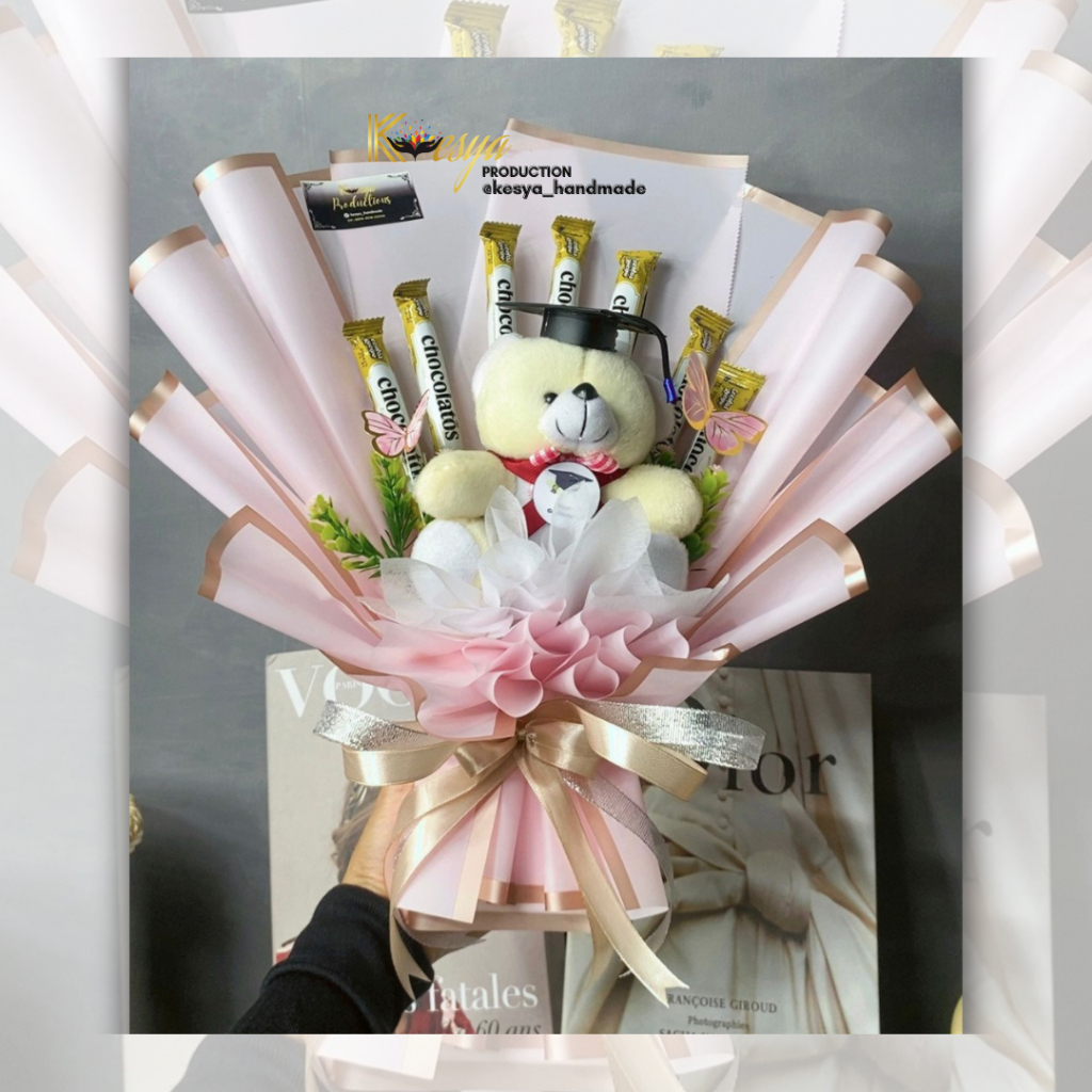 Jual TERMURAH!!! BUKET SNACK CHOCOLATOS + BONEKA WISUDA KESYA HANDMADE ...