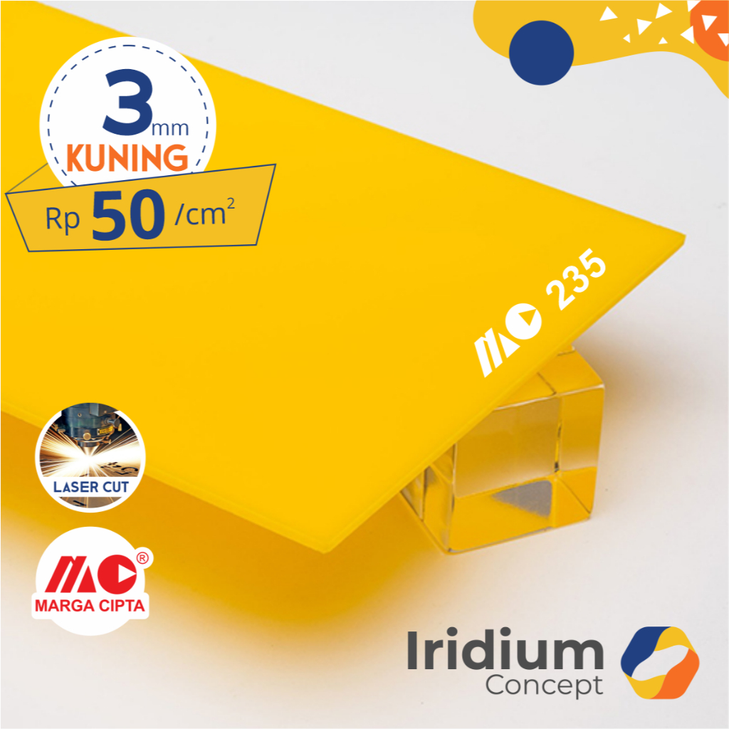 Jual Akrilik Lembaran Kuning 3mm / Acrylic Sheet Yellow 3 mm Custom ...
