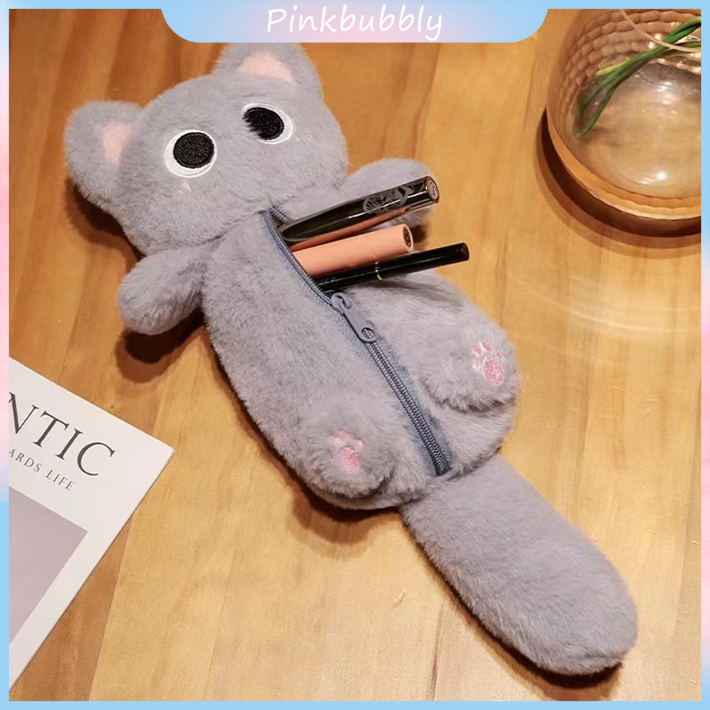 Jual Pinkbubbly.【Ready】Tas Pensil Kucing Mata Besar Tas Pensil Kucing ...