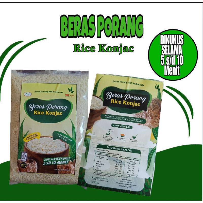 Jual BERAS PORANG Rice Konjac 1 Kg | Shopee Indonesia