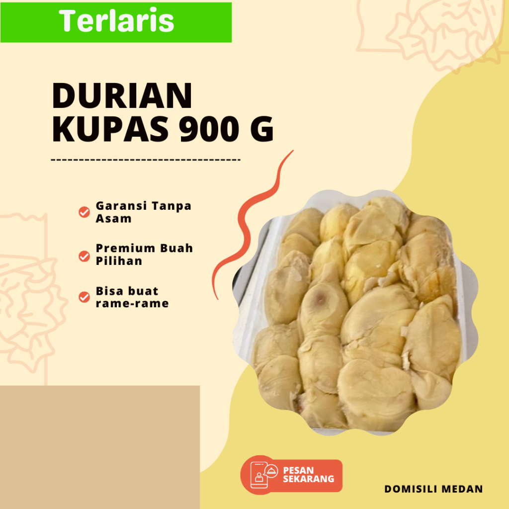 Jual Durian Kupas 900gram Asli Medan | Shopee Indonesia