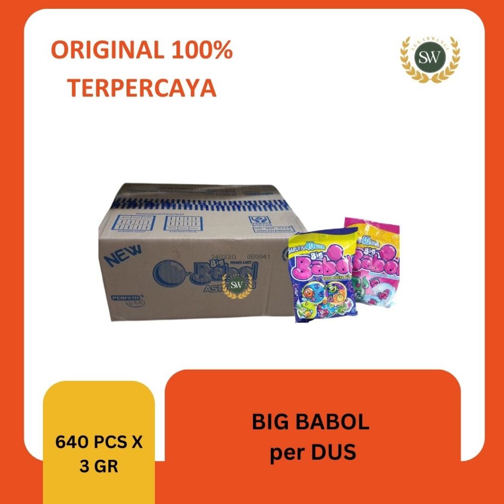 Jual BIG BABOL - PERMEN KARET PER DUS ISI 16PAK @40SACHET | Shopee ...