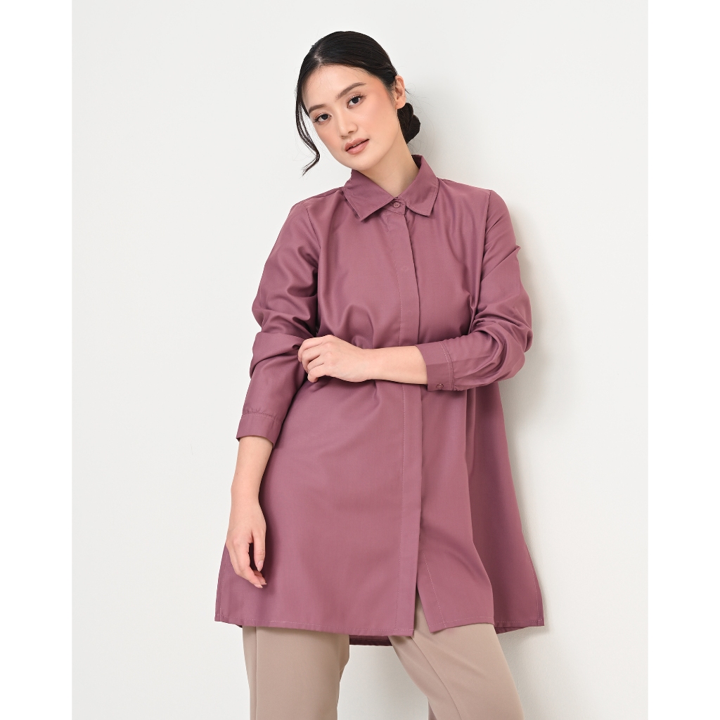 Jual Geulis.id DAILY TUNIC BASIC SERIES TUNIK PUTIH / TUNIK KERJA / KEMEJA KERJA / TUNIK ...