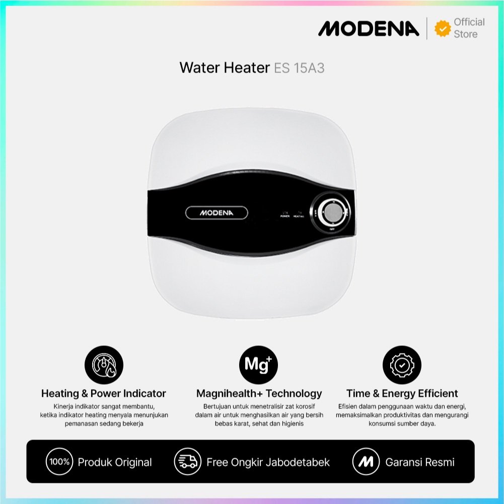 Jual MODENA Electric Water Heater - ES 15A3 (15 Liter) | Shopee Indonesia