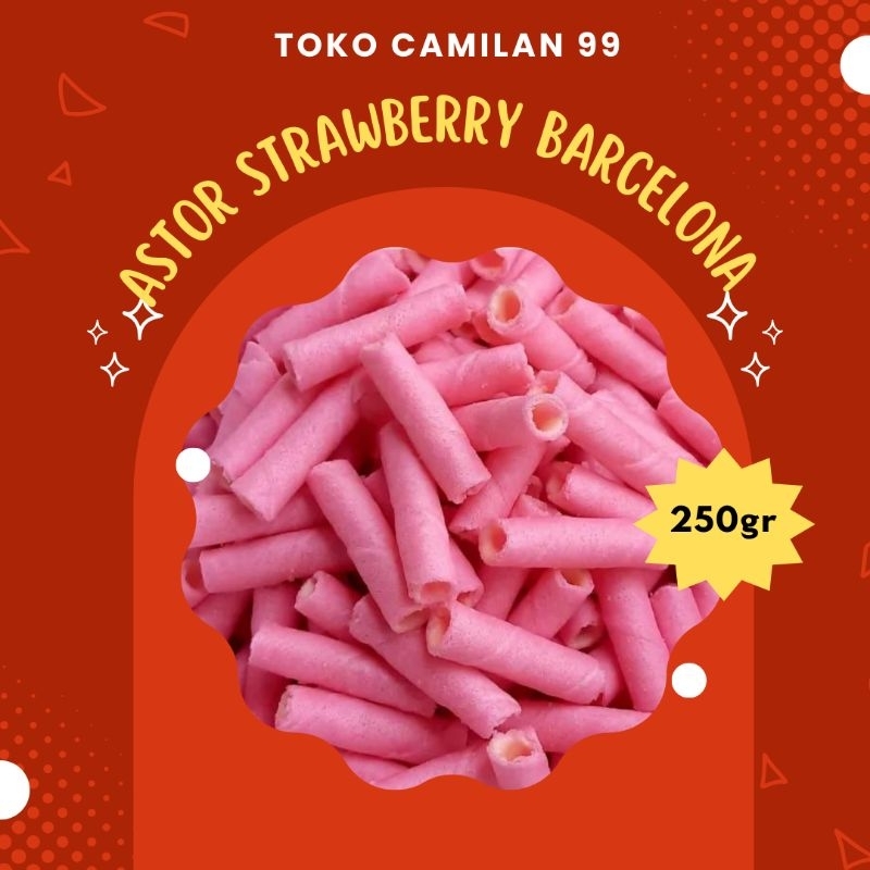 Jual astor rasa strawberry merk barcelona | Shopee Indonesia