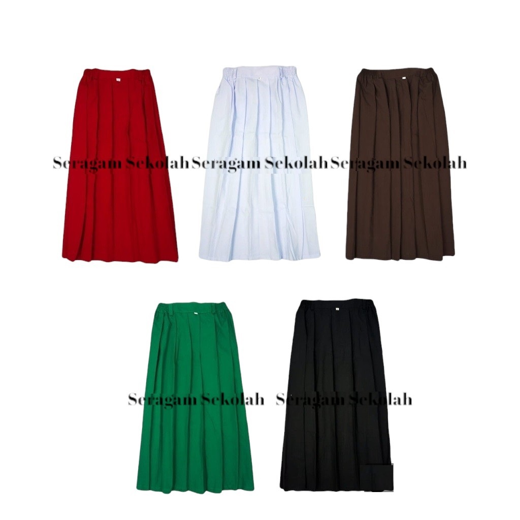 Jual Rok SD Panjang Warna Lengkap / Seragam Sekolah | Shopee Indonesia