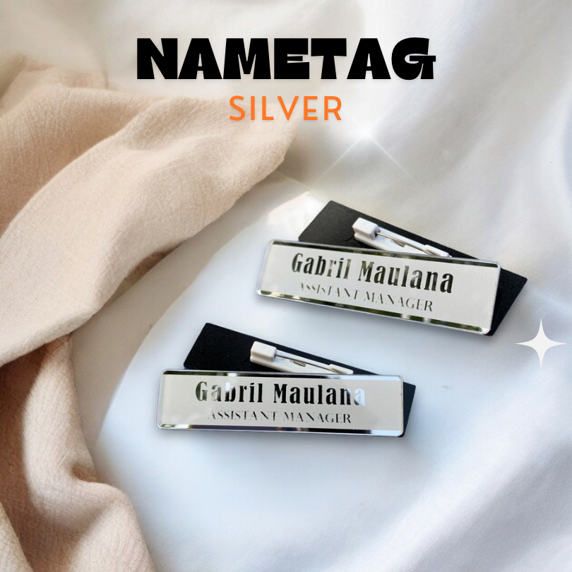Jual Nametag nametag akrilik nametag dada nametag nama nametag kalung ...