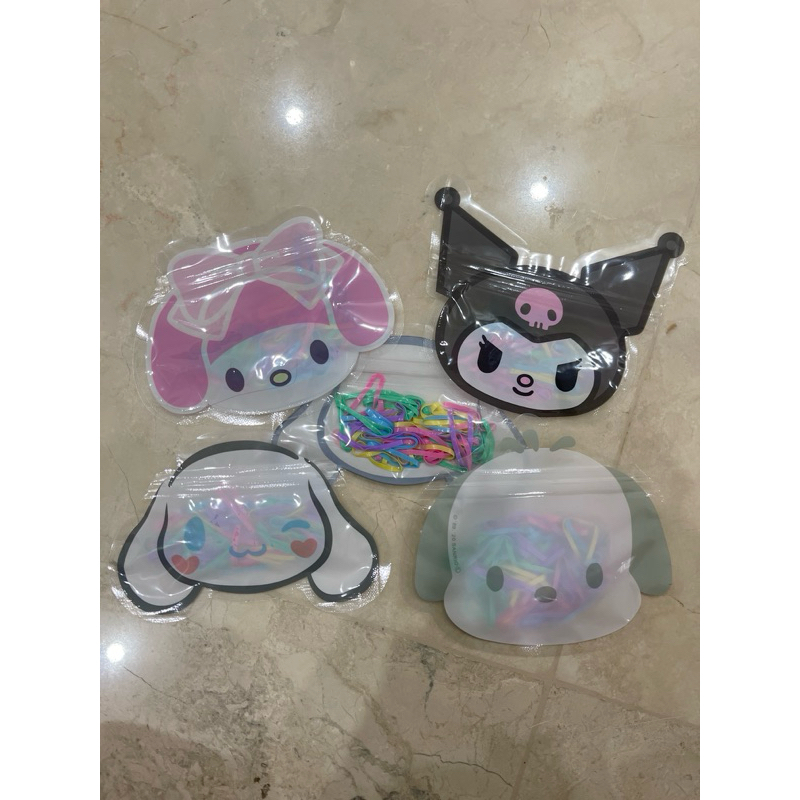 Jual KUMA STORE POUCH ZIPPER ISI KARET RAMBUT / ZIPPER PVC STRAP MOTIF ...