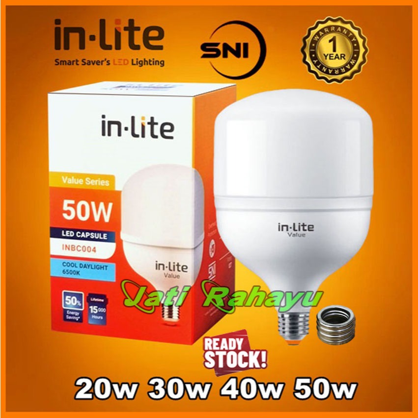 Jual INLITE LAMPU LED CAPSULE VALUE 20W 30W 40W 50W INBC004 PUTIH | Shopee Indonesia